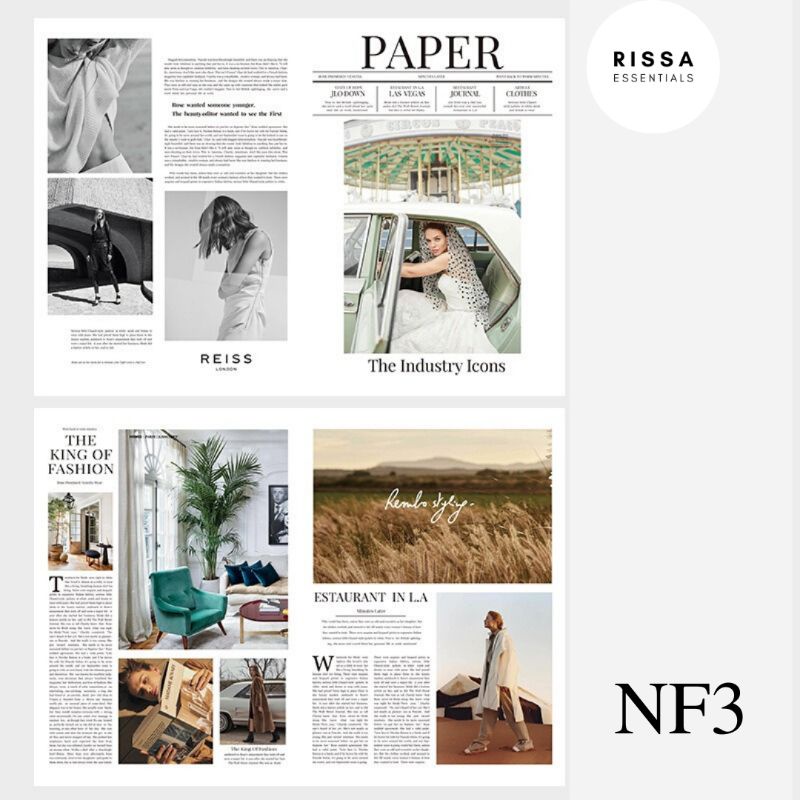Jual [RISSA] Properti Foto Koran Newsletter Fashion Besar Prop Foto ...