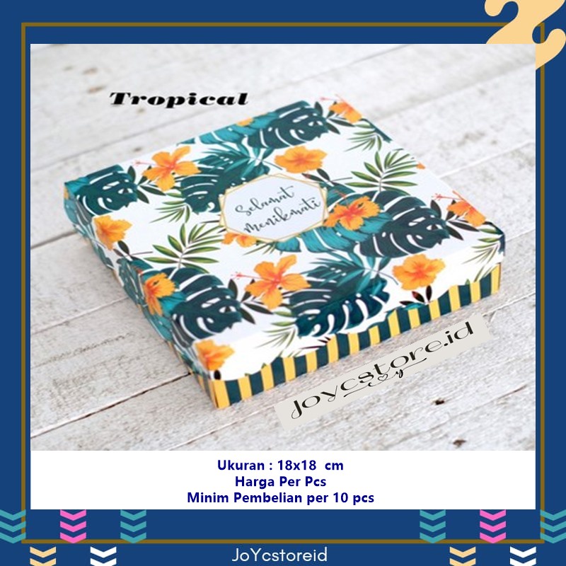 Jual Dus Nasi R8 Tropical Nasi Kotak 18x18 Box Nasi/ Box Kue / Box ...