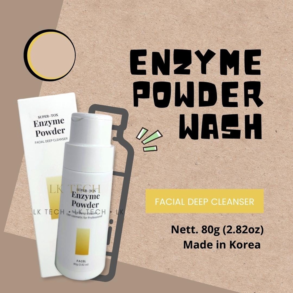 Jual Enzyme Powder Facel Deep Cleanser Facial Super Tox made in Korea ...