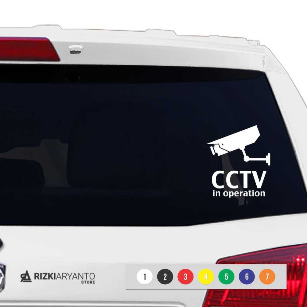 Jual Stiker Kaca Mobil CCTV In Operation Sticker | Shopee Indonesia