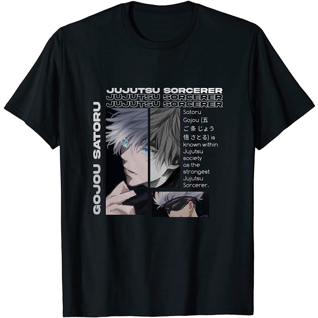Jual Kaos Baju Jujutsu Kaisen Gojo Satoru Strongest Jujutsu Logo T ...
