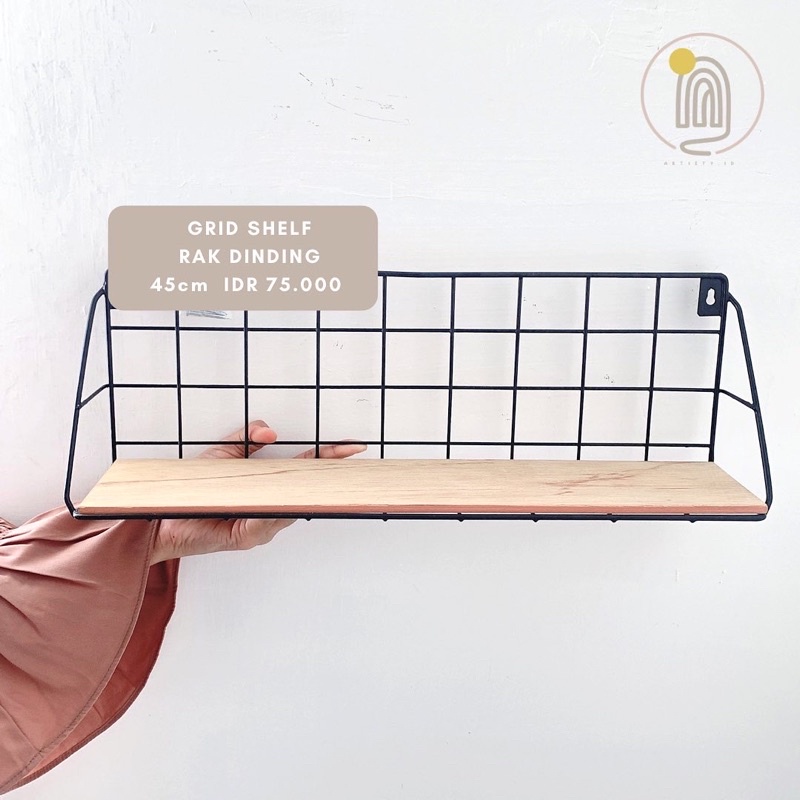 Jual [ARTISTY ID] RAK KAYU GANTUNG | GRID SHELF dan WOODEN SHELF (Wajib Tambah Dus) | Shopee ...