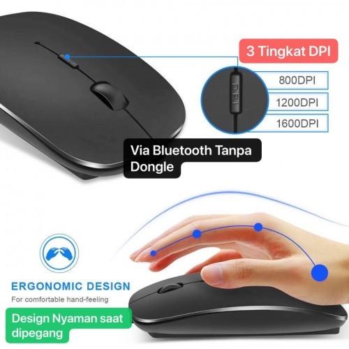 Jual Mos-005 Mouse Bluetooth 5.2 Tanpa Dongle Usb Silent Tidak Berisik | Shopee Indonesia