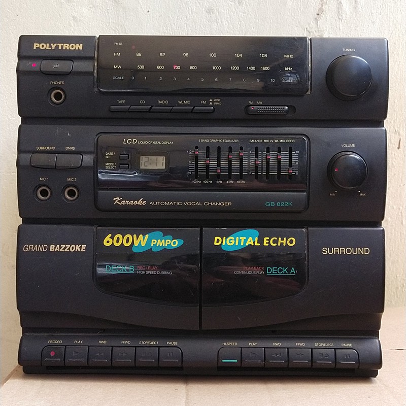 Jual Polytron Compo GB822K Radio Tape Double Cassette Recorder | Shopee ...