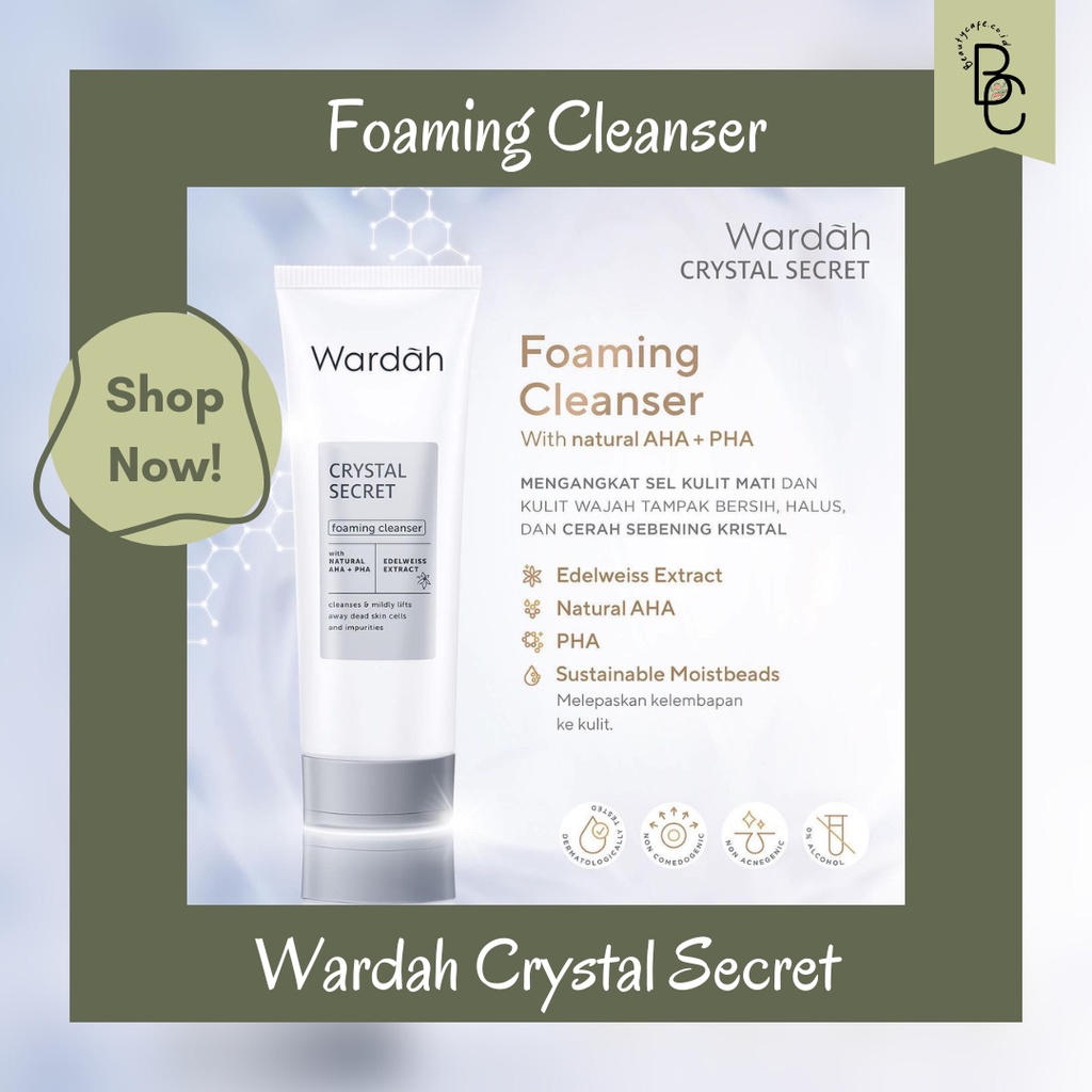 Jual Wardah Crystal Secret Foaming Cleanser with Natural AHA+PHA 100 ml ...