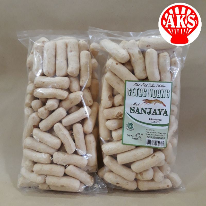 Jual Getas Udang Sanjaya 200gr makanan khas Bangka | Shopee Indonesia