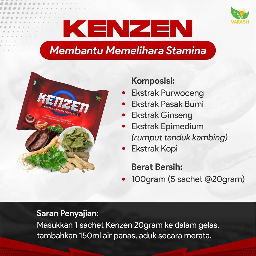 Jual Kopi Herbal KENZEN - Varash | Shopee Indonesia