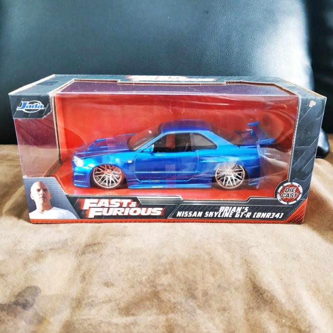 Jual Jada Fast Furious Brian's Nissan Skyline GTR R34 Biru Skala 1 24 ...