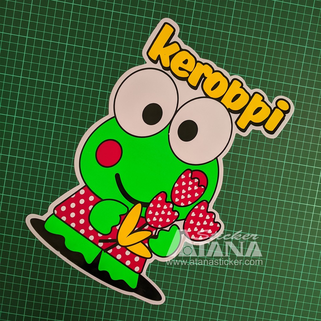 Jual Stiker Printing Sablon Jumbo Vinyl Keroppi Kodok Katak Hijau ...