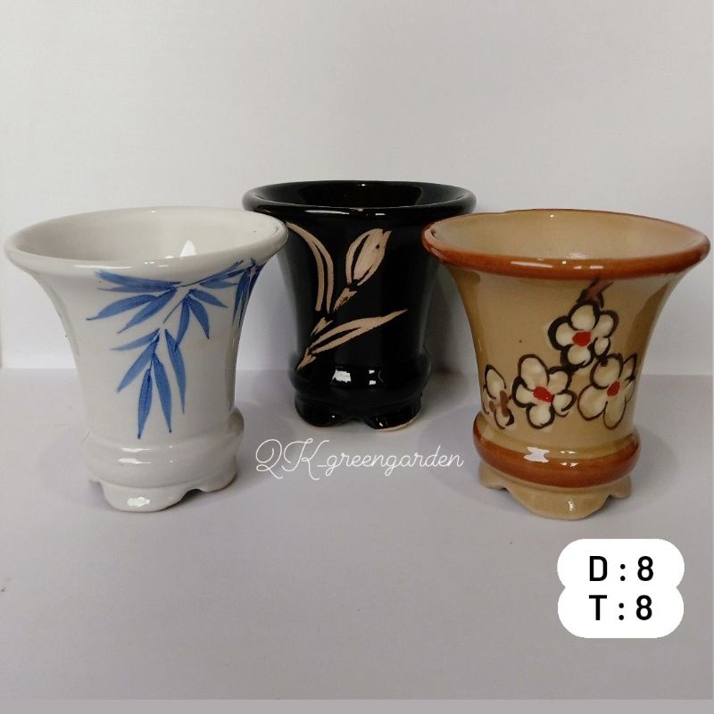 Jual Pot keramik mini bonsai mame cascade | Shopee Indonesia