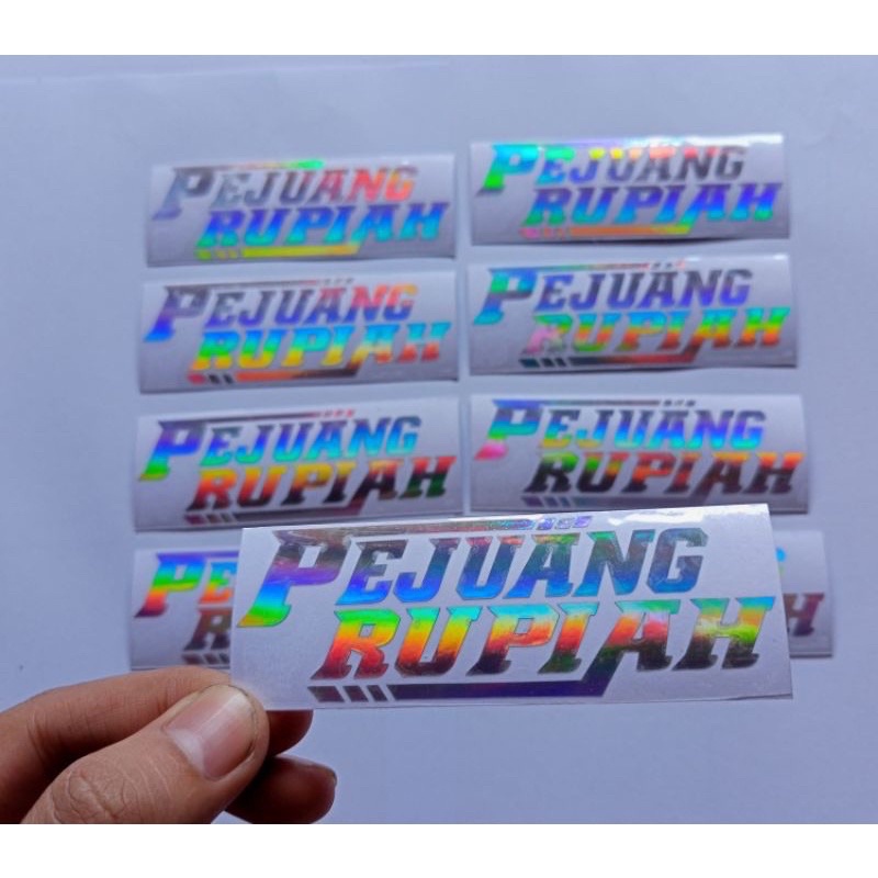 Jual Stiker Sticker Cutting Hologram Pejuang Rupiah | Shopee Indonesia