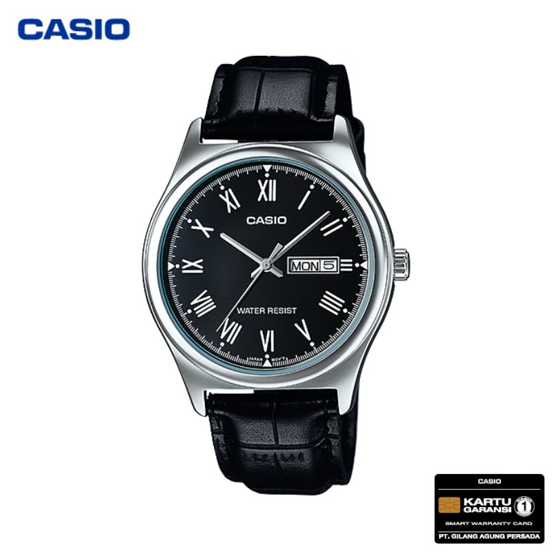 Jual Jam Tangan Pria Casio Mtp V006l 1b Original Mtp V006l Hitam Casio Original Shopee Indonesia