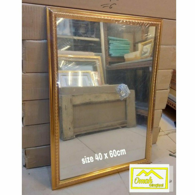 Jual Cermin bingkai Ukir motif gold, Size.(40x60cm) | Shopee Indonesia