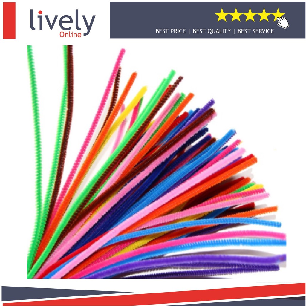 Jual Kawat Bulu Mercy Beludru Pipe Cleaner Prakarya | Shopee Indonesia