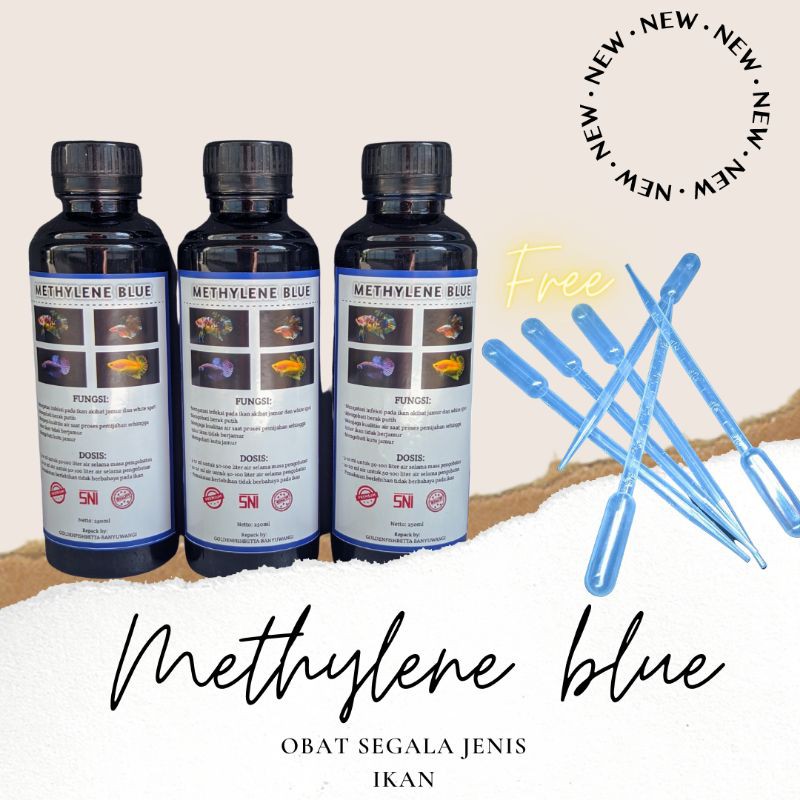 Jual Methyline blue obat biru 250ml Grade ONE++ - Golden Aquatik ...