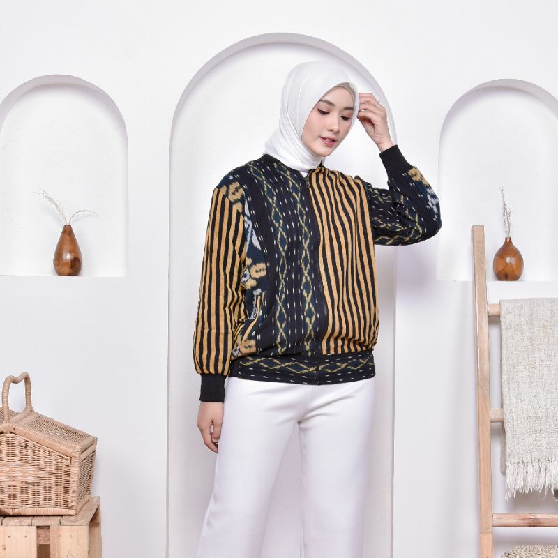 Jual Jaket Etnik Unisex Tenun Ikat Dakara Indonesia | Shopee Indonesia