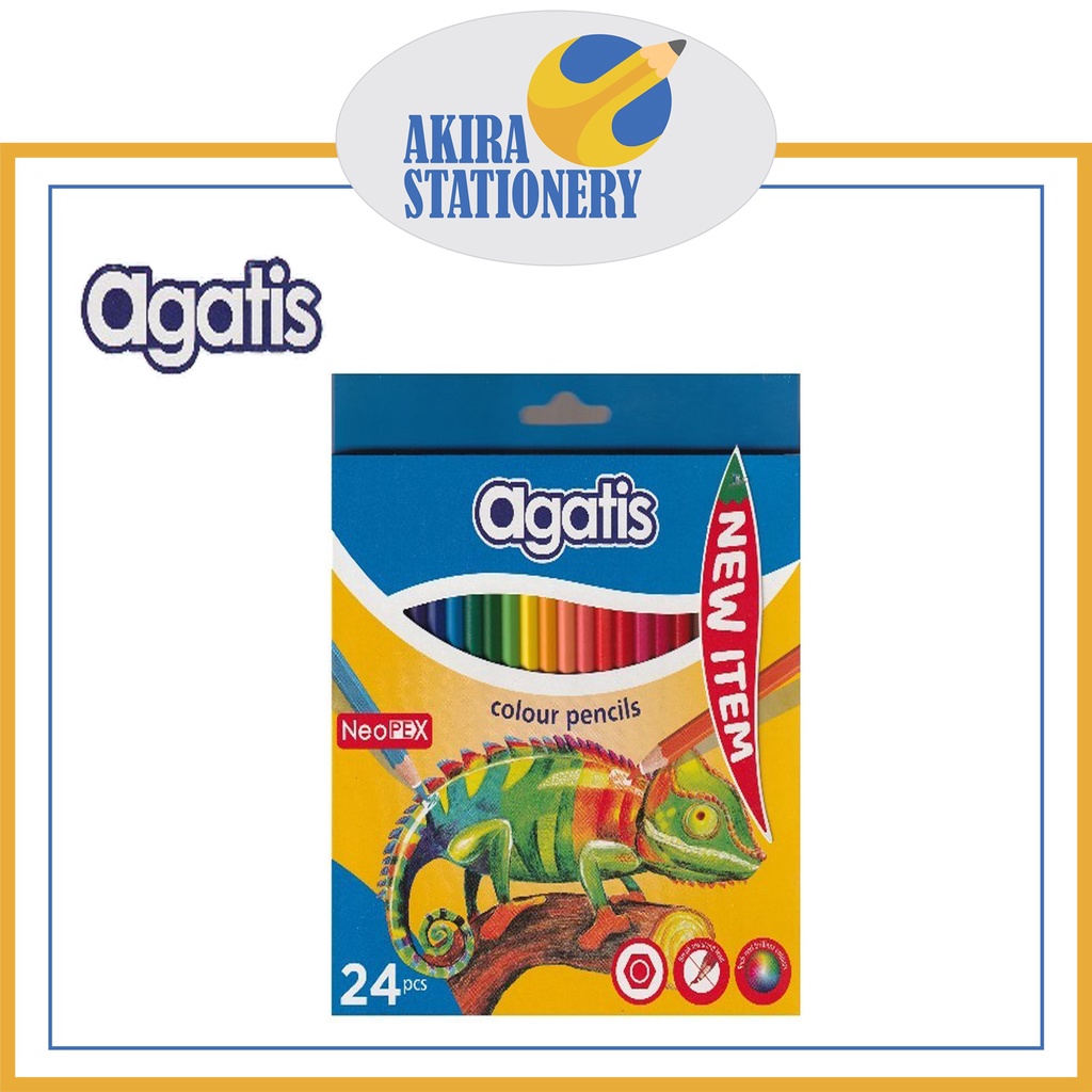 Jual Pensil Warna AGATIS Neopex 24 W Color Pencil 24 Colours NH 24 C ...