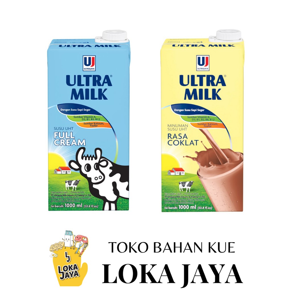 Jual ULTRA MILK UHT FULL CREAM 1000ML SUSU PLAIN 1 LITER | Shopee Indonesia