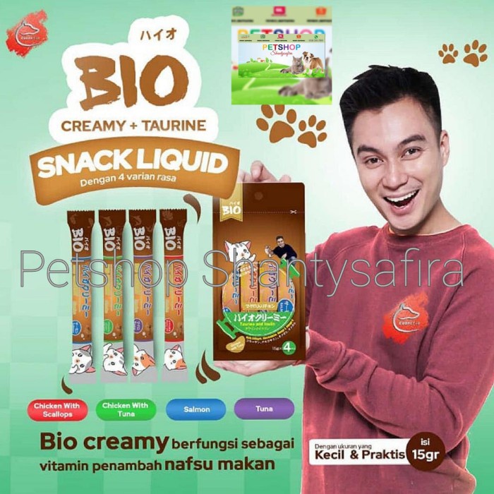 Jual KUCING-SNACK- SNACK LIQUID BIO CREAMY + TAURINE INULIN SNACK ...