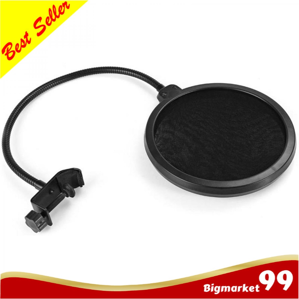 Jual Pop Shield Filter Microphone Dual Layer BOP Penyaring Suara Mic ...