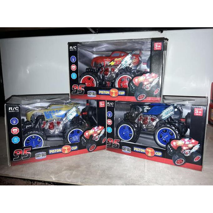 Jual Remote Control Cars 3 Piston Cup Lightning McQueen 95 Charger ...