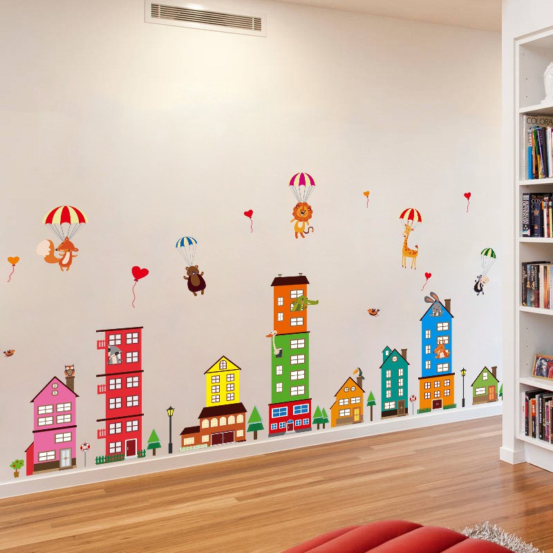 Jual Reliza Wall Sticker Big Town City Kids Kota Anak Wallsticker ...