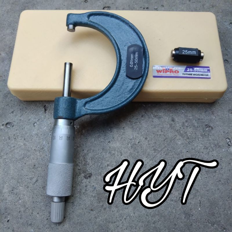 Jual Alat ukur AUTSIDE MICROMETER 25-50mm x 0.01mm WIPRO Original ...