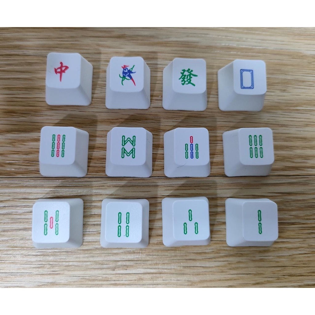 Jual MAHJONG KEYCAPS SET R4 PBT OEM PROFILE ( 12 pcs ) | Shopee Indonesia