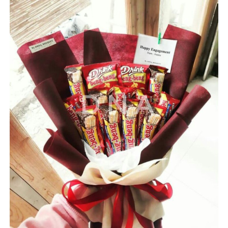 Jual BOUQUET SNACK/BUCKET SNACK/BUKET MAKANAN | Shopee Indonesia