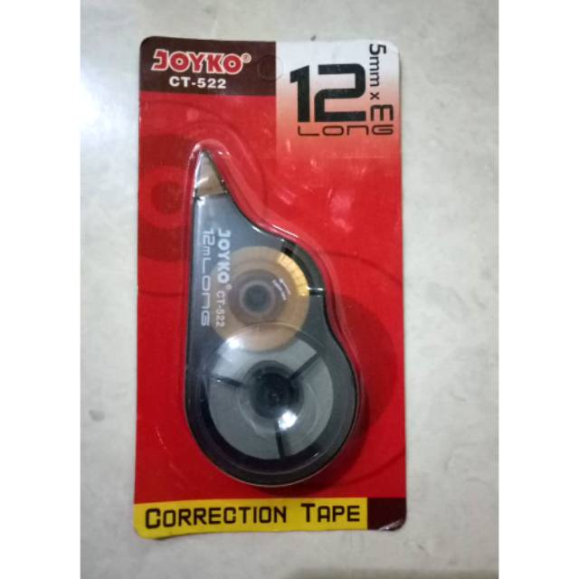Jual Correction tape joyko 12 m x 5mm 12 meter / tip ex roll joyko CT ...