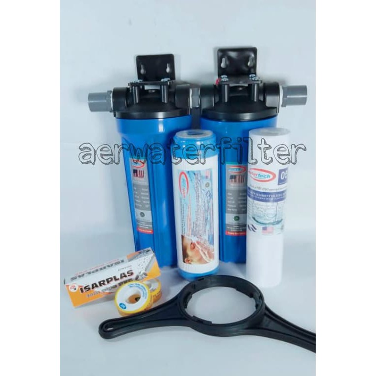 Jual Paket Filter air 2 housing Eugen biru 1 | Shopee Indonesia