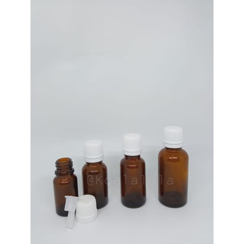 Jual Botol Kaca Amber Tutup Fliptop Putih 5ml 10ml 15ml 20ml 30ml Serbaguna | Shopee Indonesia