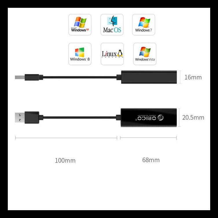 Jual Lan To Usb Orico Utj-U2 Usb 2.0 Fast Ethernet Network Adapter ...