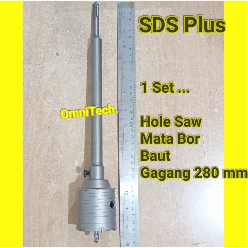 Jual Mata Bor Hole Saw Pelubang Tembok Beton Set Hollow Drill SDS Plus Core Bits TCT 65 mm 65mm ...