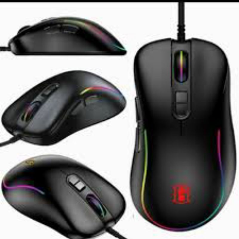 Jual [GAMEN GM1000] Gaming Mouse 2400DPI Wired Optical Mouse Gaming with LED | Shopee Indonesia