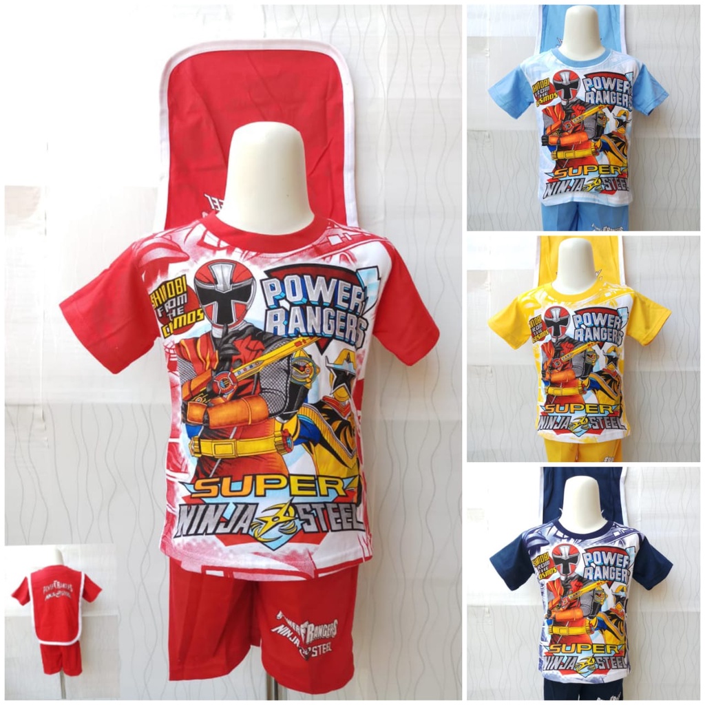Jual Baju Sayap Anak Laki Laki motif power rangers / kaos sayap ...