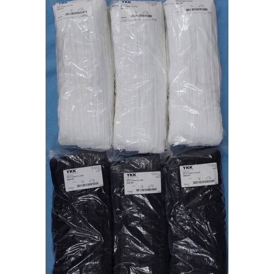 Jual Daun Resleting YKK Coil 3FR Putih/ Hitam (100 yard) | Shopee Indonesia