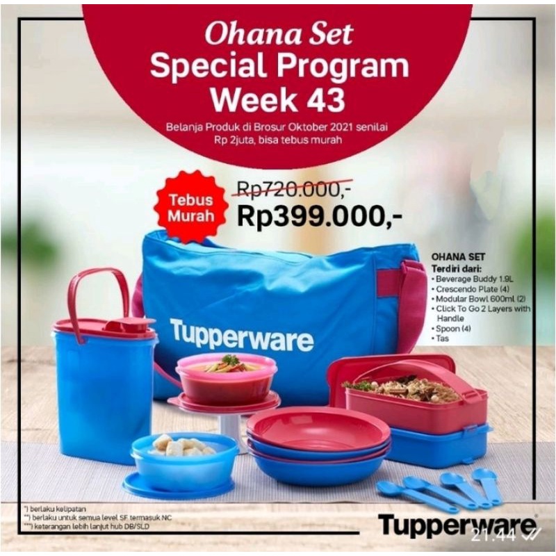 Jual Ohana Set/Ohana/Ohana Tupperware/Ohana set Tupperware | Shopee Indonesia