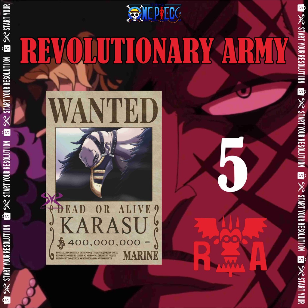 Jual Poster Anime & Manga Wanted One Piece Bounty Revolutionary Army ...