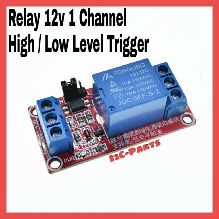 Jual Relay 12V 1 Channel Module High / Low Level Trigger Opto Isolation ...