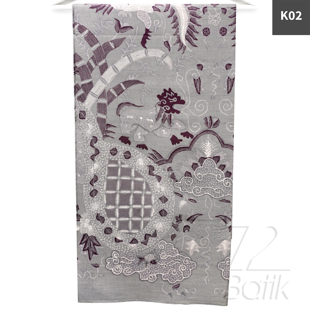 Jual KAIN BATIK PREMIUM Bahan Katun Motif Macan Alas Warna Abu Silver ...