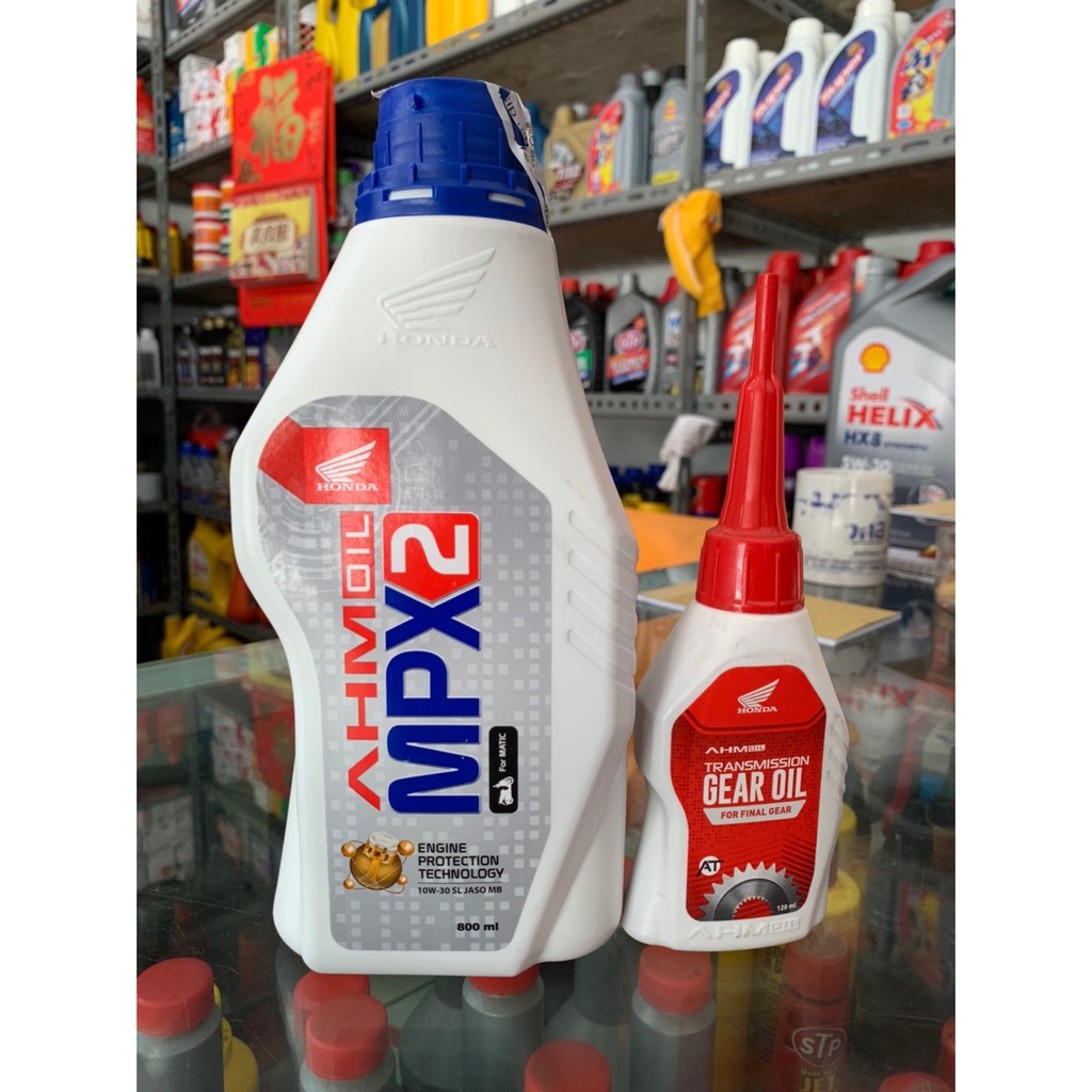 Jual Paket Oli Honda MPX 2 MATIC 10W-30 (800mL) + Gear oil (120mL) | Shopee Indonesia