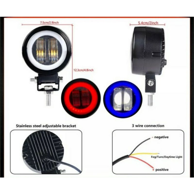 Jual Lampu Tembak LED 2 MATA lENSA 4D / Lampu sorot Led 20 Watt ...