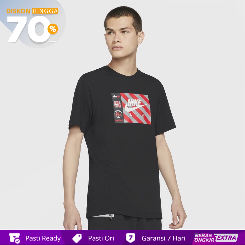 Jual Kaos Nike Original Pria Sportswear Swoosh By AIR - Hitam | Shopee ... Jual Kaos Nike Original Pria Sportswear Swoosh By AIR - Hitam | Shopee ...