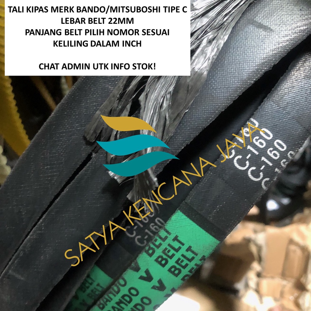 Jual V-BELT TALI KIPAS C61 C62 C63 C64 C65 C66 C67 C68 C69 C70 BANDO/MITSUBOSHI FAN BELT ...