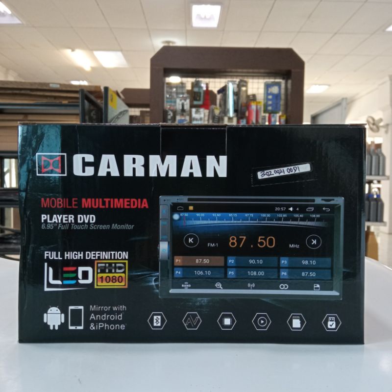Jual Double Din DVD Carman Touch Screen Monitor 6.95 Inch FHD 1080p ...