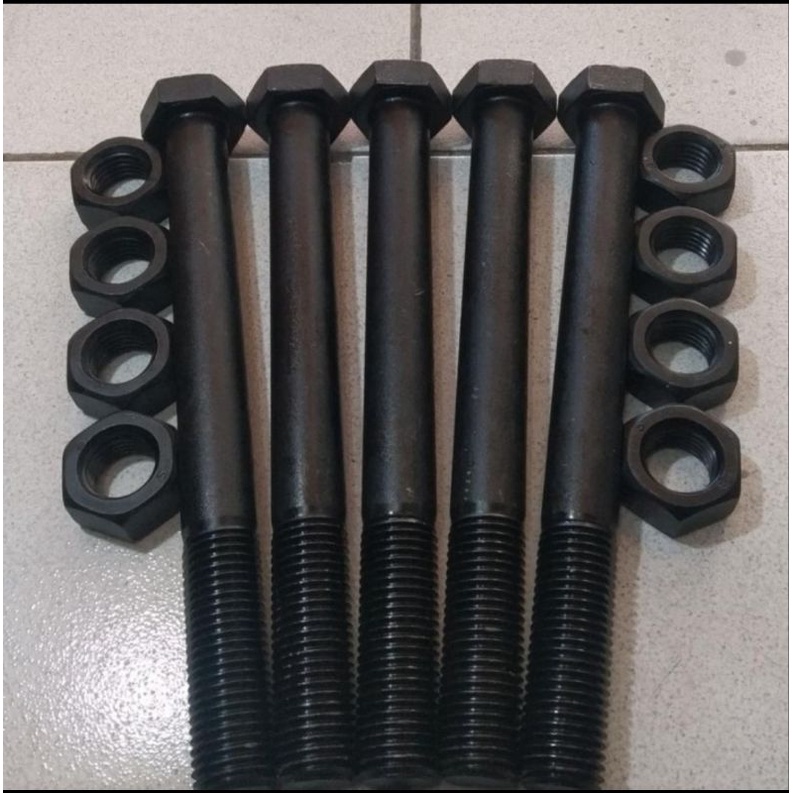 Jual BAUT MUR M16 X 200 PANJANG 20CM HF / BAUT MUR BAJA 8.8 HTB | Shopee Indonesia