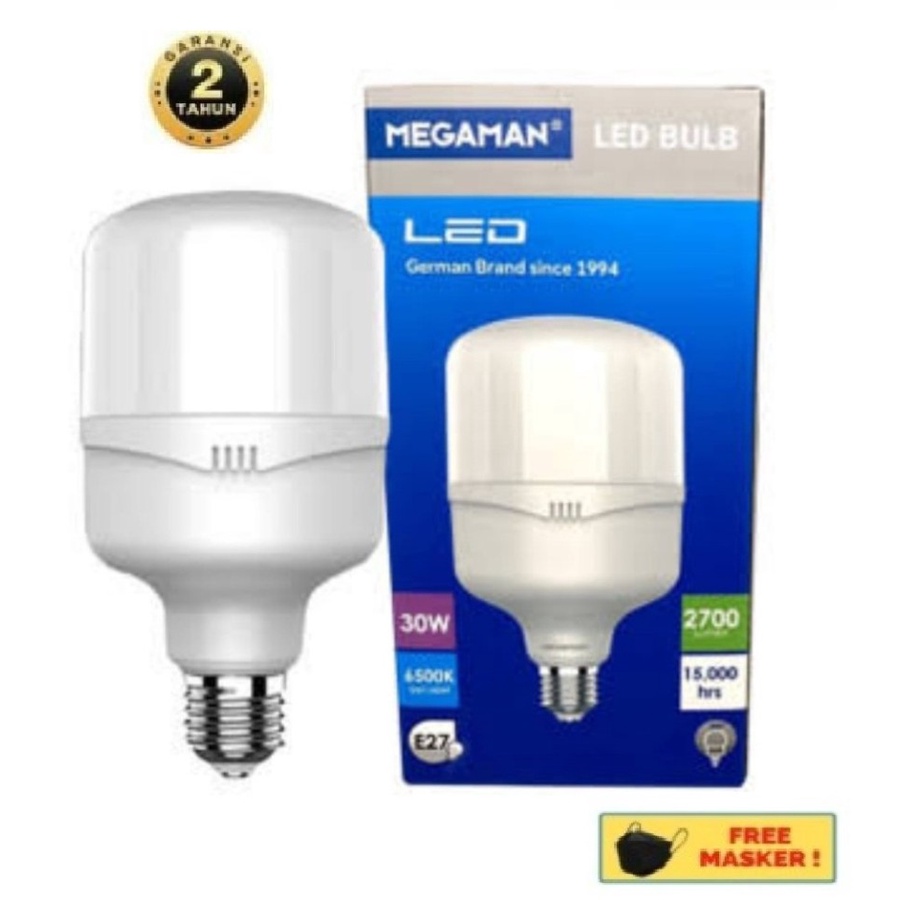 Jual Lampu LED T-BULB MEGAMAN 40 WATT 6500K Cahaya Putih Bergaransi | Shopee Indonesia