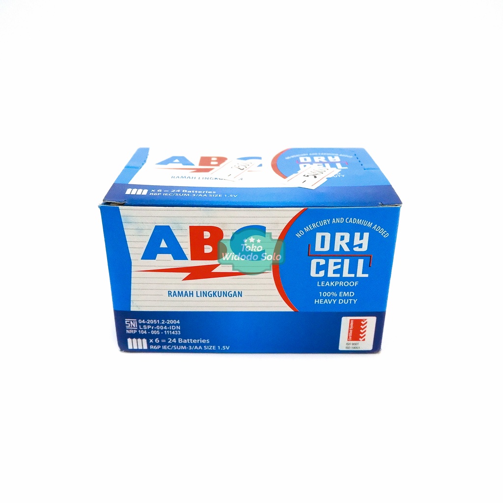 Jual 1 BOX (ISI 24) Batu Baterai AA ABC Dry Cell Heavy Duty BOX BIRU ...
