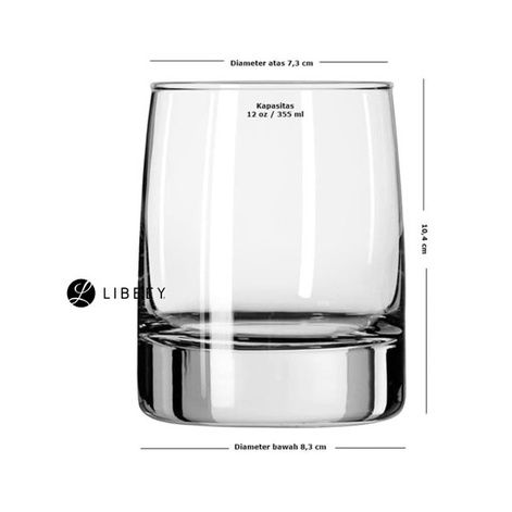 Jual Vibe Double Old Fashioned Glass/ Wine Glass/ Juice Glass 355ml - Libbey 2311 | Shopee Indonesia